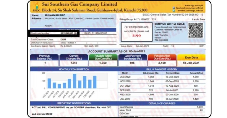 SSGC Duplicate Bill Online - Check Sui Gas Bill May 2026
